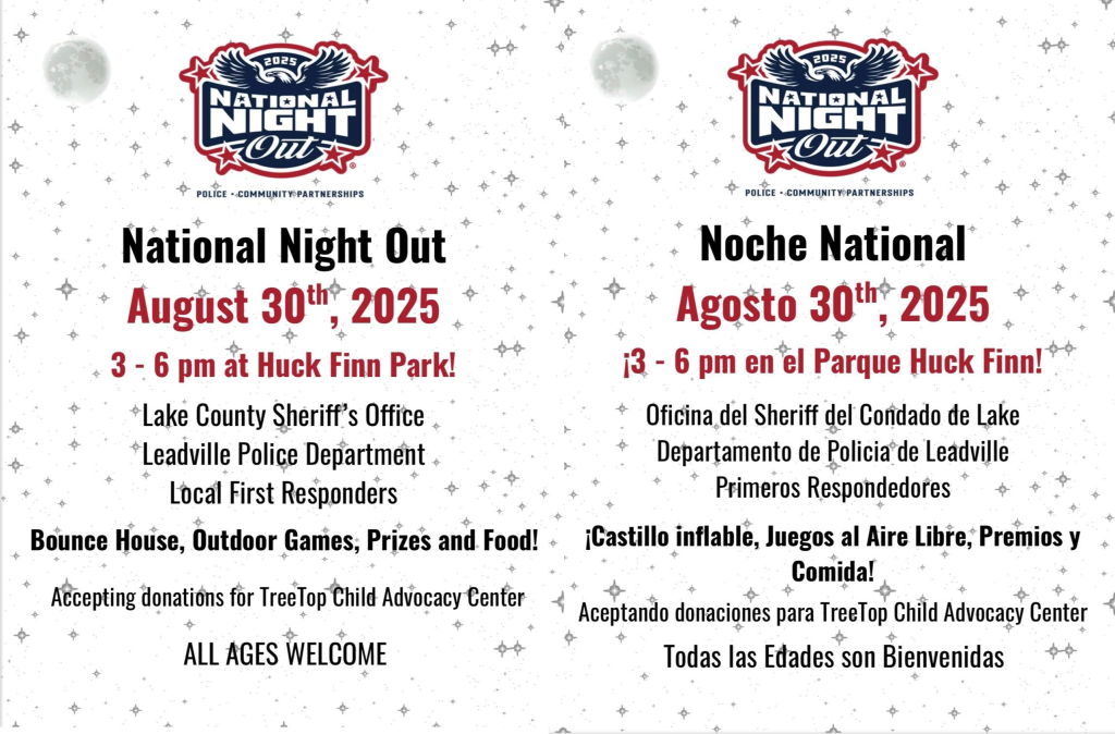 National Night Out at Hick Finn Park - Visit Leadville Twin Lakes